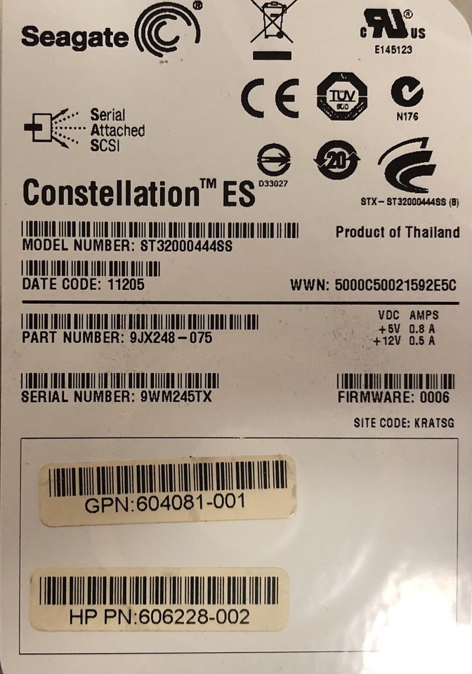 Seagate 9JX248-075 Constellation ES 3.5" 2TB SAS Hard Drive ...