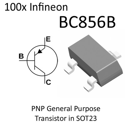 Equipement électrique, d'essai 100x bc856 SMD Transistor PNP Universel Semiconducteurs, transistors