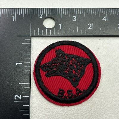 Vintage Red Black Boy Scouts WOLF Twill Patch (Patrol Medallion) 001S | eBay