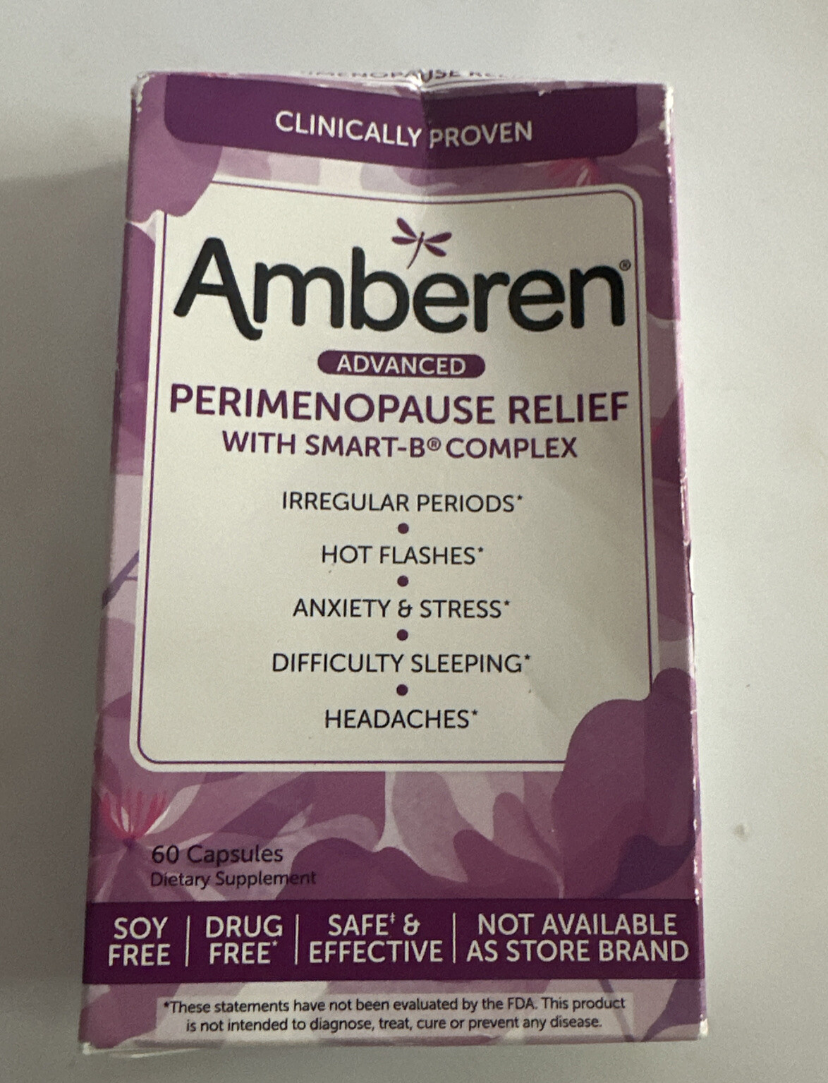 Amberen Perimenopause Relief Smart-B Complex 60 Capsules Exp 04/2026 ...