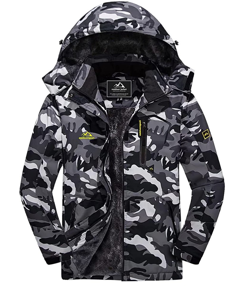 Men's Waterproof Winter Jacket Warm Winter Coats Outdoor Ski Snow ...