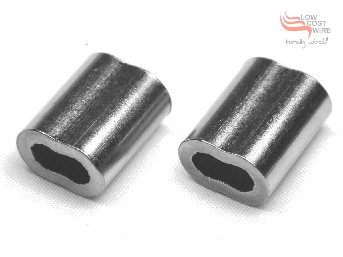 4mm FERRULE Swage Crimp NP Copper Balustrading Rigging - 20 Crimps ...