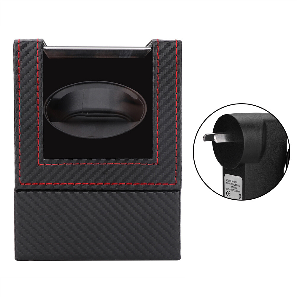 Single Watch Winder Automatic Watches Storage Box Black Leather Gift ...