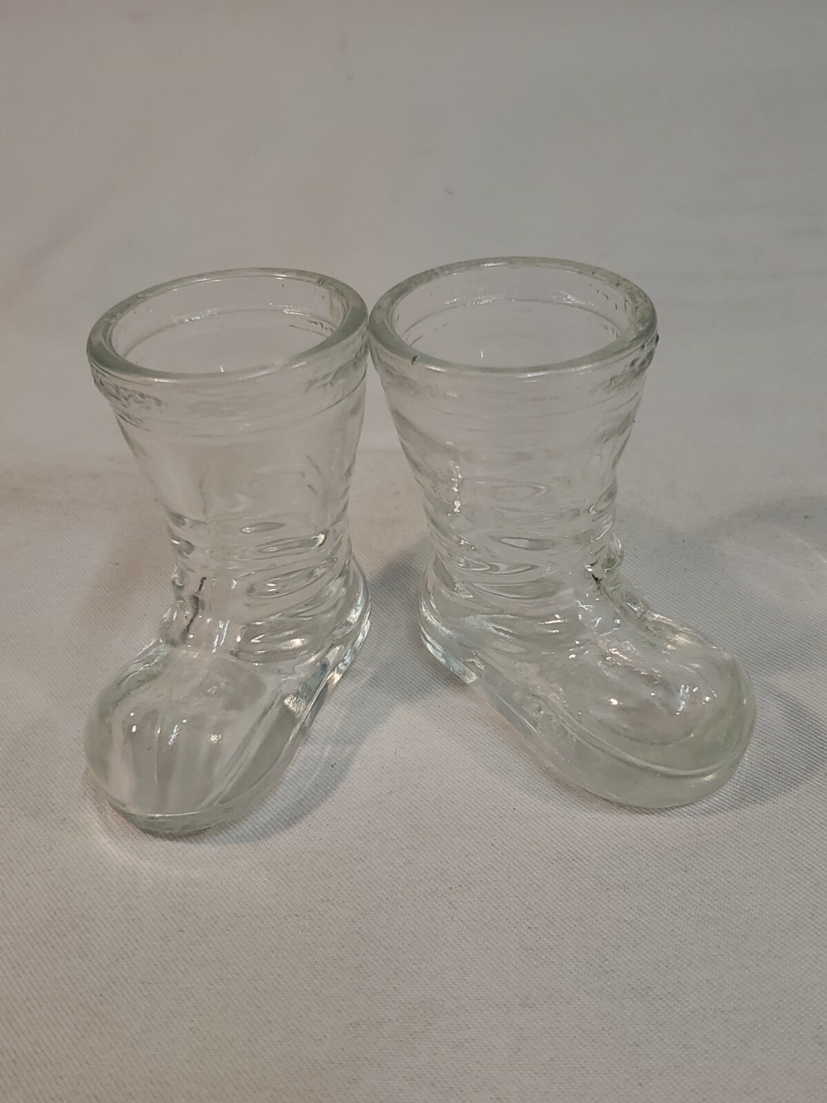 (2) VINTAGE GLASS COWBOY BOOT SHOT GLASSES BARWARE | eBay
