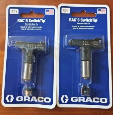 Graco 286521 RAC 5 Switch Tip Reversible Airless Spray Tips, 521 | eBay