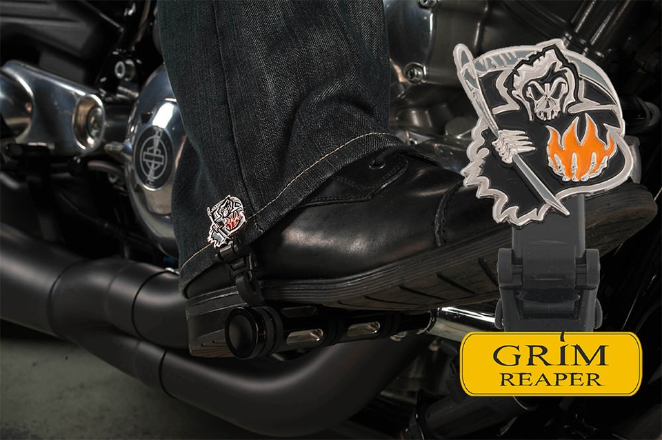 Harley-Davidson Boot 6" Grim Reaper Motorcycle Boot Straps | eBay