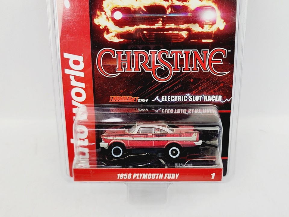 AW AUTO WORLD CHRISTINE 1958 PLYMOUTH FURY HO SLOT CAR NEW VERY NICE ...