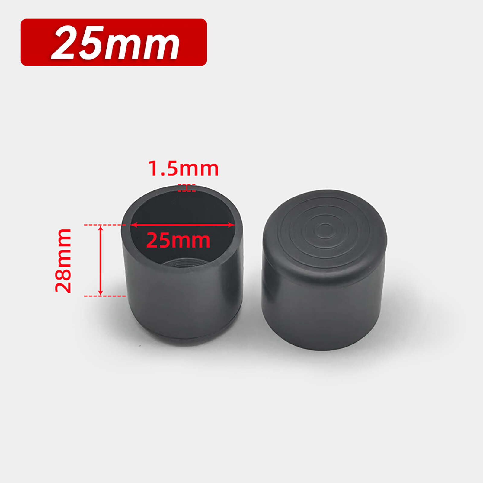 6-120mm Rubber Chair Ferrules AntiScratch Floor Protector Table Feet ...