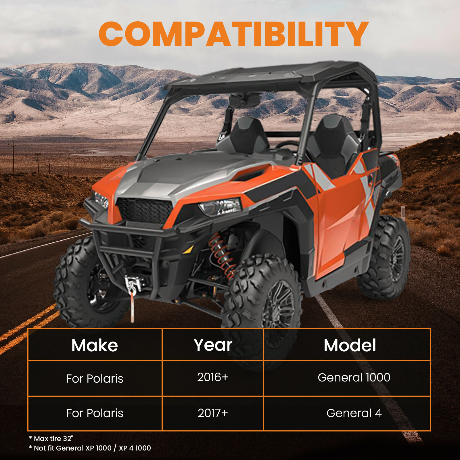 3" Front Rear Suspension Lift Kit for Polaris General 1000 /4 1000 2016 ...