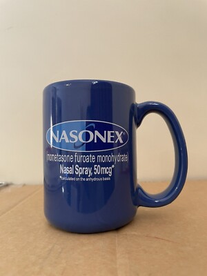 Nasonex Nasal Spray Blue Ceramic Bug Bee Fly Mug | eBay