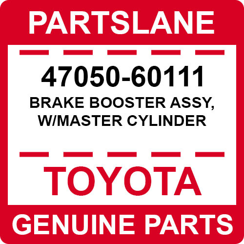 4705060111 Genuine Toyota Brake Booster ASSY W/master Cylinder 47050 ...