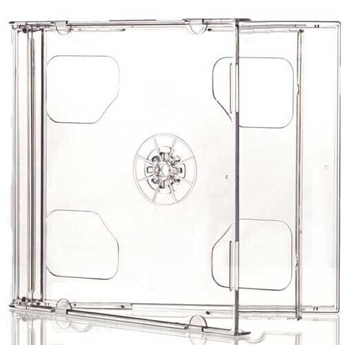3 x Double Clear CD Jewel Cases 10.4mm Durable Spine 2 Discs ...