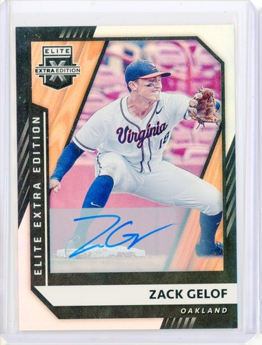 2021 Panini Elite Extra ZACK GELOF Athletics On-Card AUTO Autograph RC ...