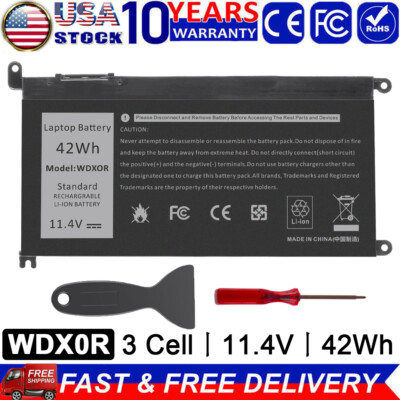 WDX0R Battery for Dell Latitude 3180 3190 3379 3380 3390 Vostro 14 5468 ...
