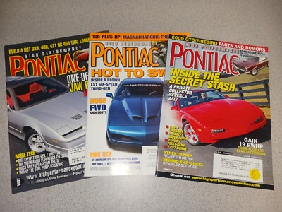 3x ~ High Performance Pontiac Magazine 455 H.O. GTO + Firebird Trans Am ...