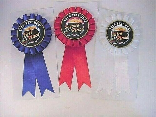 CHILI COOK OFF AWARD RIBBONS 1ST THROUGH 3RD PLACE CUSTOM LETTERING ...