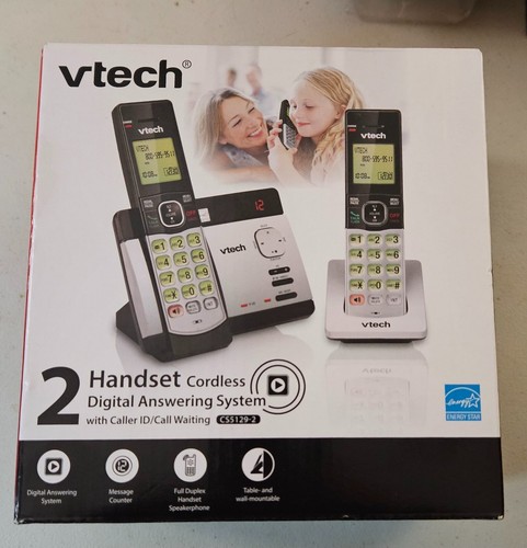 Vtech 2 Handset Cordless Digital Phones Answering System, CS6529-2 New ...