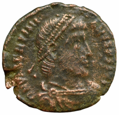 AUTHENTIC VALENTINIAN II ROMAN COIN VICTORY -V F CONDITION - AE 19mm ...