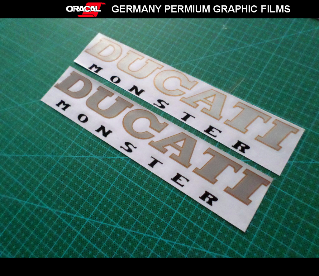 2 Pics DUCATI MONSTER Fuel tank Vinyl Decal Sticker _3 Colors | eBay