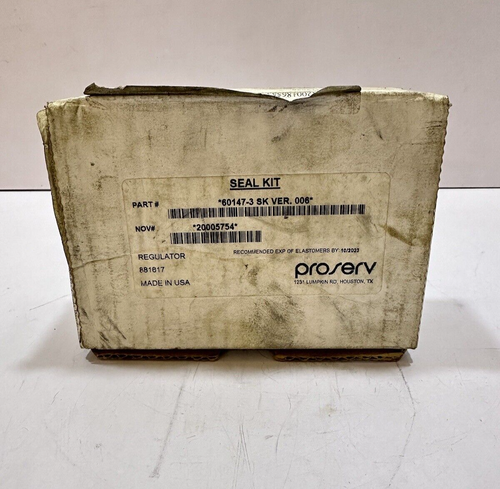 PROSERV 60147-3 SK VER. 006 REGULATOR SEAL KIT | eBay