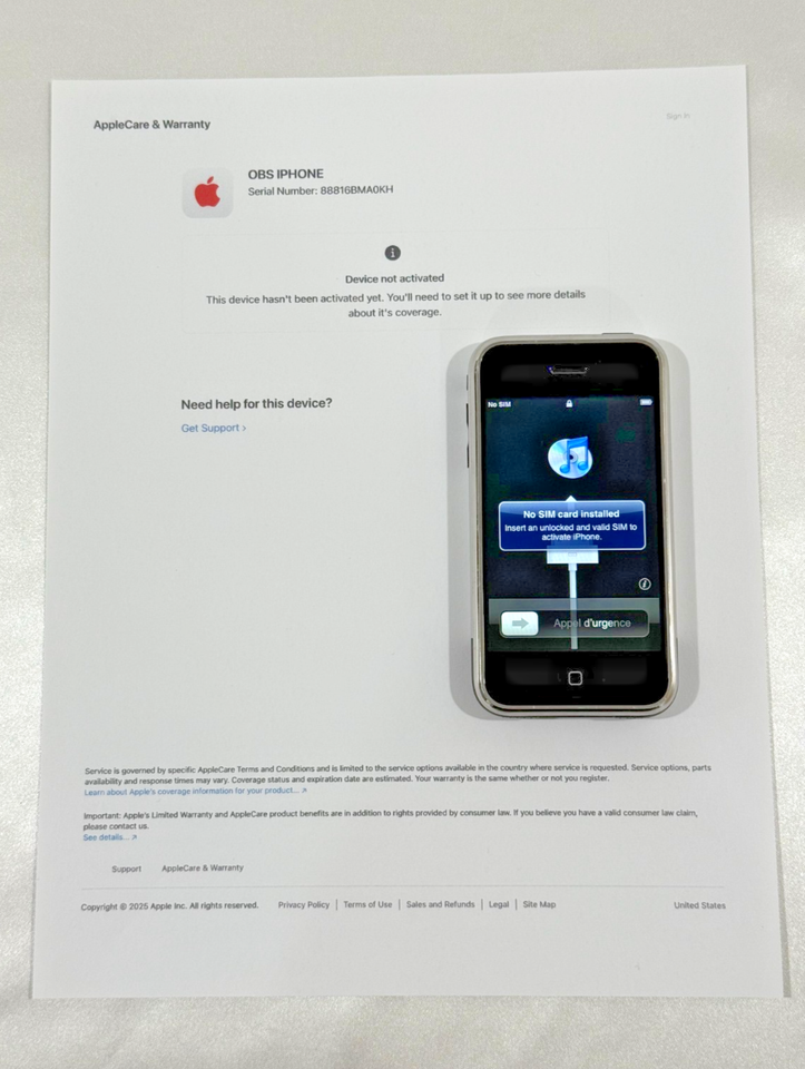 Apple iPhone 1st Generation 2G 16GB AT&T NEVER ACTIVATED in NON - MATCHING BOX | eBay