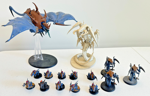 Trygon +Hive Crone + Ravener Brood + Hormagaunts Tyranids Warhammer 40k ...