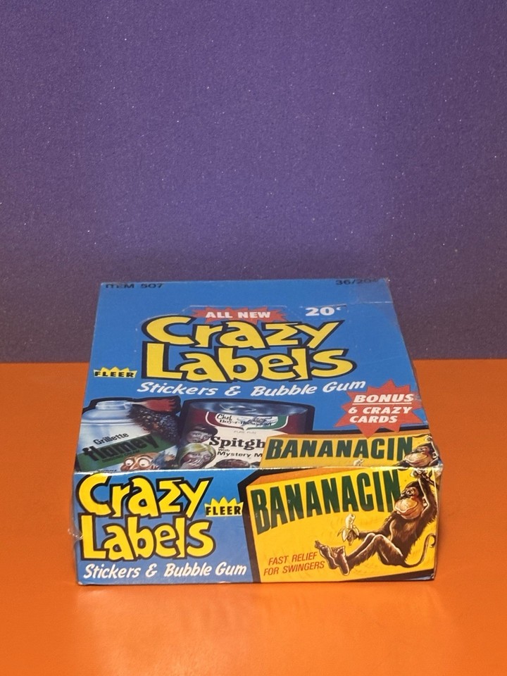 1979 FLEER CRAZY LABELS WAX BOX=36 MINT UNOPENED WAX PACKS! | eBay