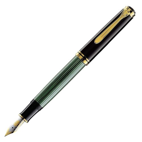 Pelikan Fountain Pen F fine Green Stripes Suberen M1000 Not transparent ...