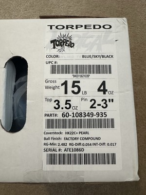 15lb Radical Torpedo Pearl Bowling Ball | eBay