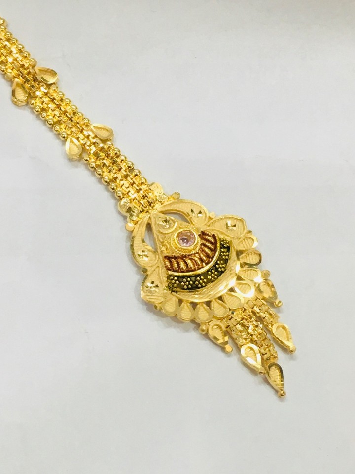 Tikko ~ 22k Real Gold Plated Jewellery Mang Tiko Indian Pakistan women ...
