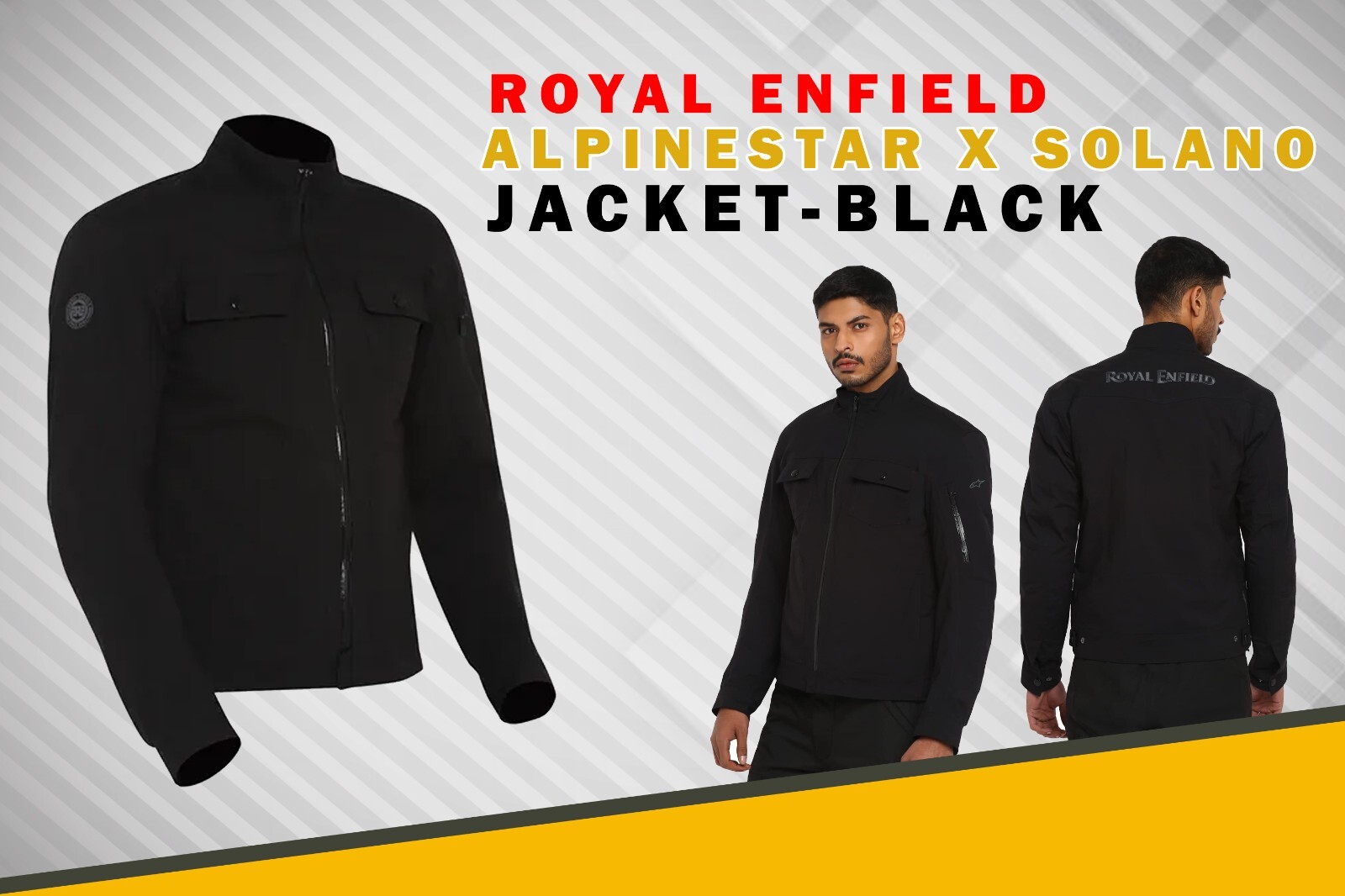 ROYAL ENFIELD "X ALPINESTAR SOLANO WATERPROOF BLACK RIDING JACKET M" | eBay