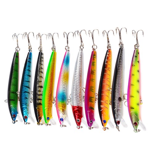 10pcs/Set 9.5cm Mixed Models Fishing Lures Mix Minnow Crank Lure Bait ...