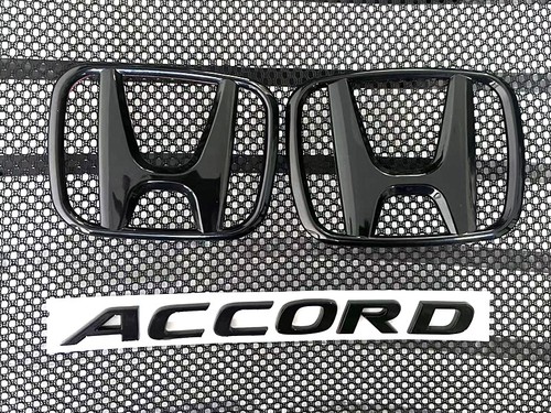 Gloss Black Emblem Letter Nameplate Front Rear Sticker For ACCORD 2018 ...