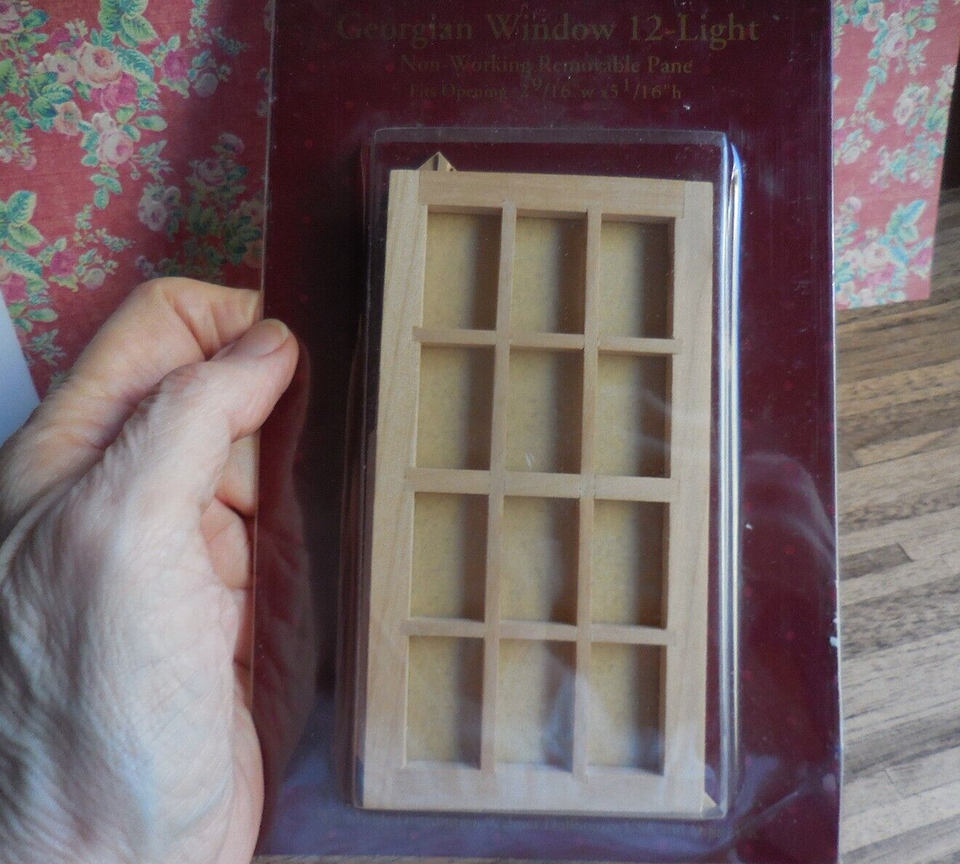 GEORGIAN 12 LIGHT WINDOW ~ RETIRED ~ DOLLHOUSE MINIATURE | eBay