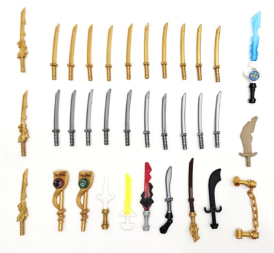 Lego Ninjago Weapons Lot Katana Sword Serpent Staff Scimitar Mixed ...