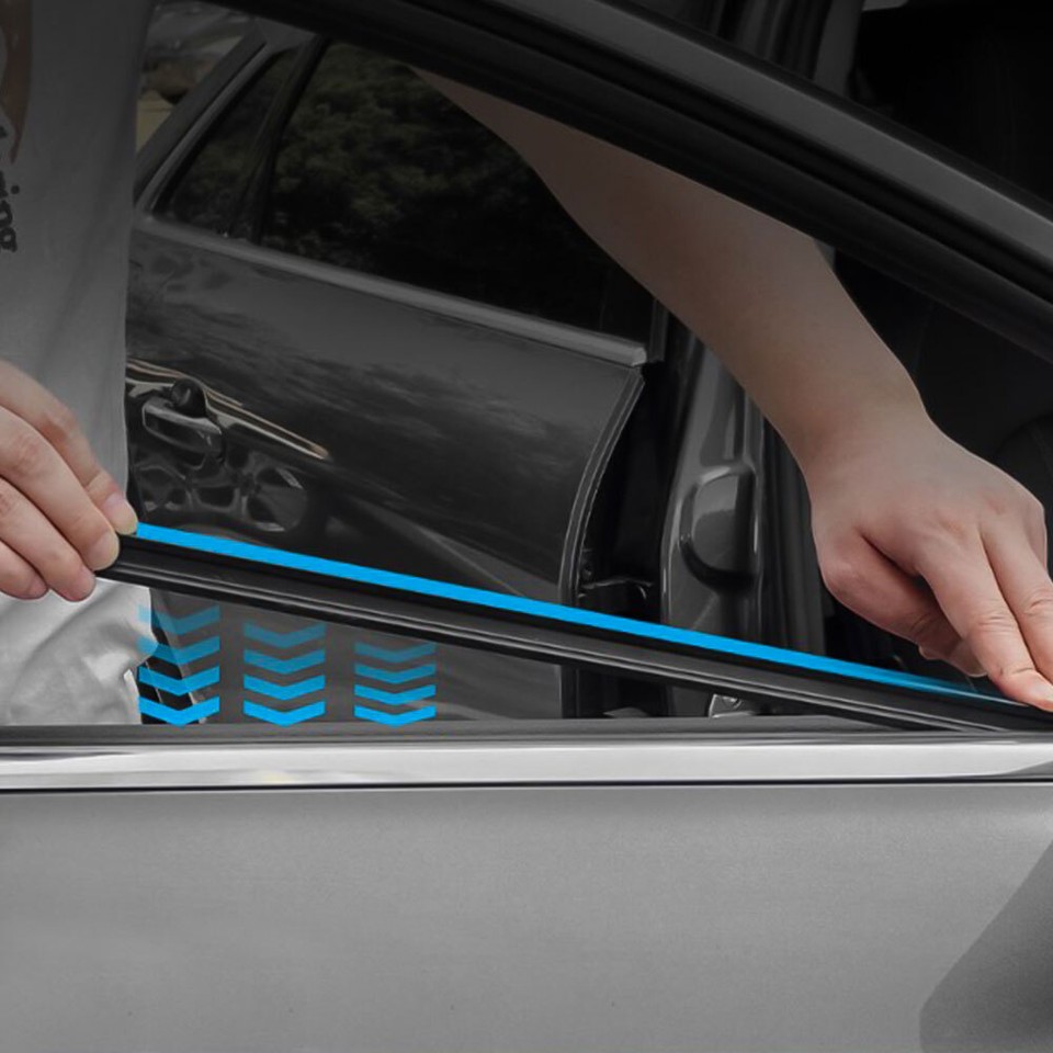 2pcs Car Side Window Wipers For Vehicle Exterior Rubber Wipers Black ...