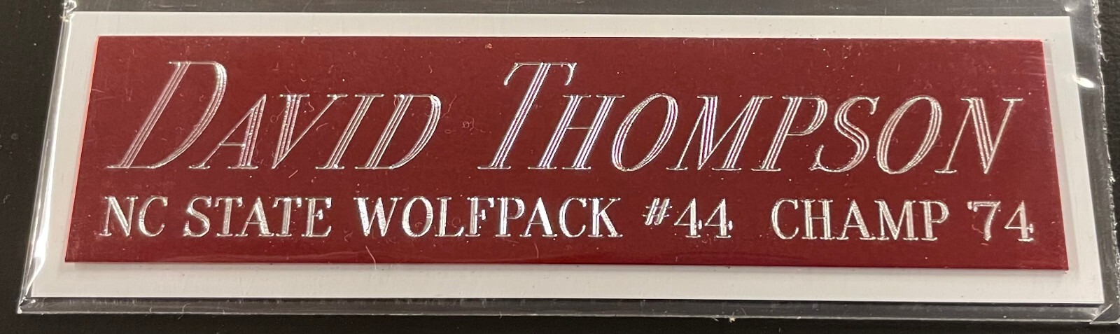 DAVID THOMPSON NC STATE NAMEPLATE FOR AUTOGRAPHED Signed JERSEY ...