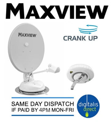 MAXVIEW 65CM CRANK UP SATELLITE DISH ROOF | Grelly UK