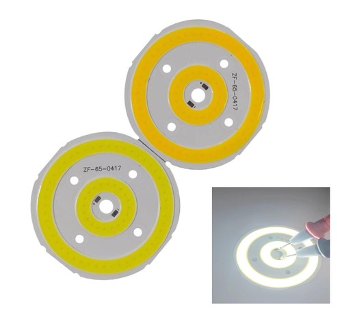 10W 12-14V LED 65mm COB Light Source Dual Circle Bead Integrated Diode ...