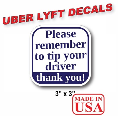Please Remember Tip Driver Car Window Vinyl Sticker Decal Bumper ...