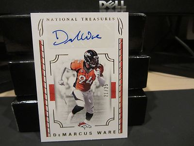 National Treasures Signatures Autograph Broncos DeMarcus Ware 21/25 ...