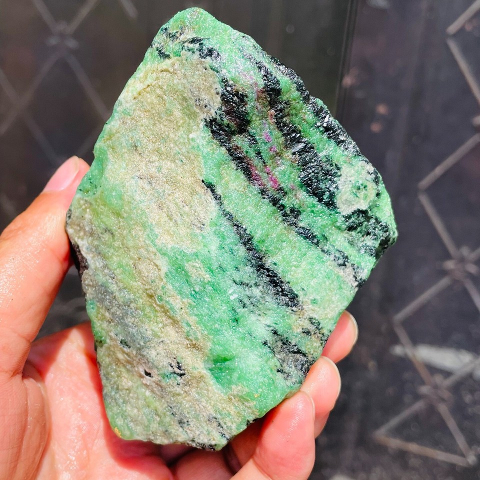 1.46lb Natural Ruby And Fuchsite Crystal Rough Mineral Specimen Healing ...