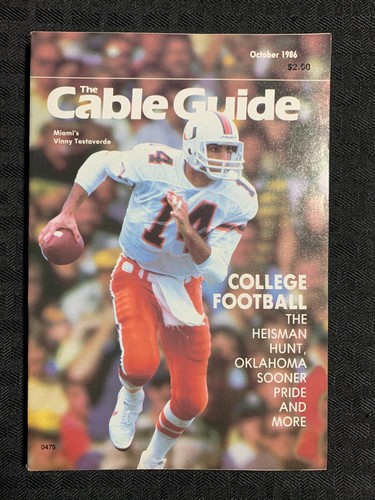 1986 Oct THE CABLE TV GUIDE Magazine FN+ 6.5 College Football / Glenn ...