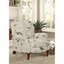 Sunset Trading Bird Script Fabric Manual Reclining Chair in Ivory ...