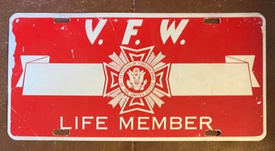 1990's VFW LIFE MEMBER BOOSTER License Plate | eBay