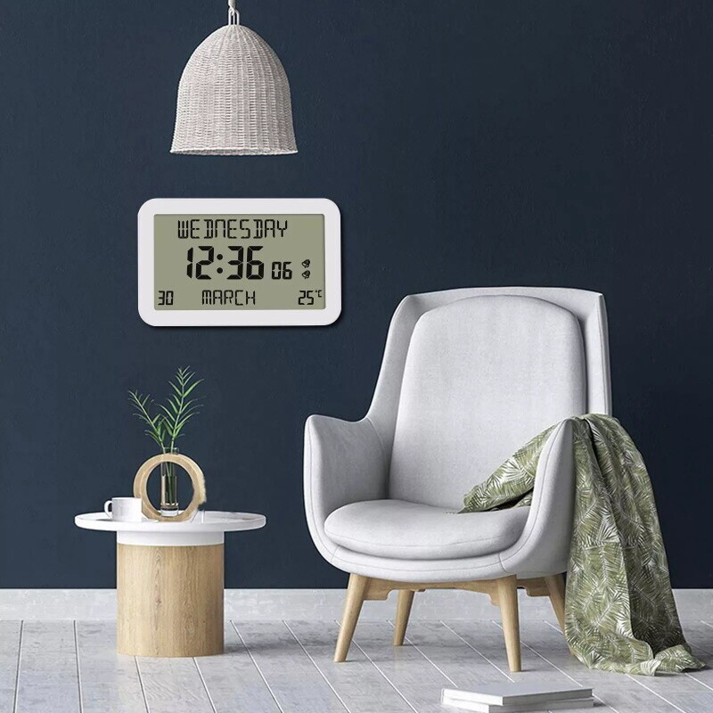 Calendar Clock Date and Time Day of The Week Clocks Temperature Display ...