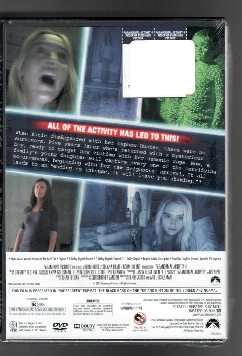 Paranormal Activity 4 Dvd Cover