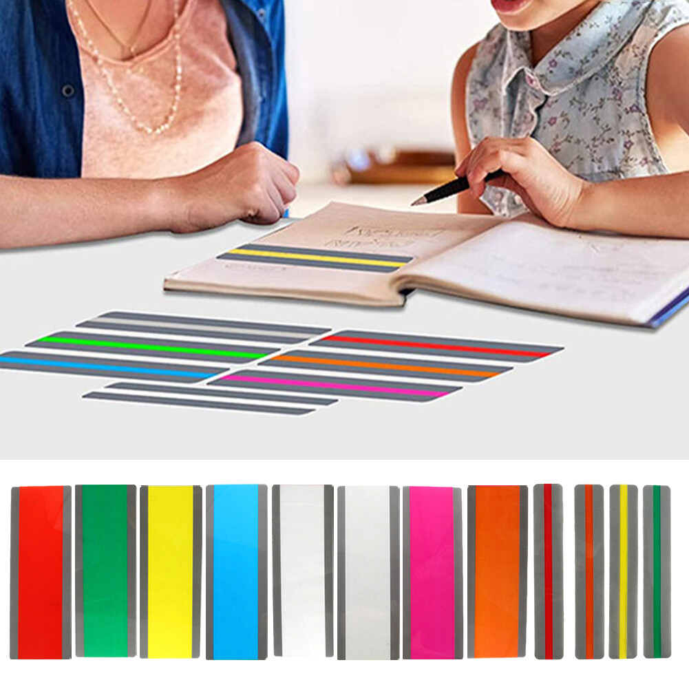 12pcs Highlight Strip Adults Faster Overlay For Dyslexia Reading ...