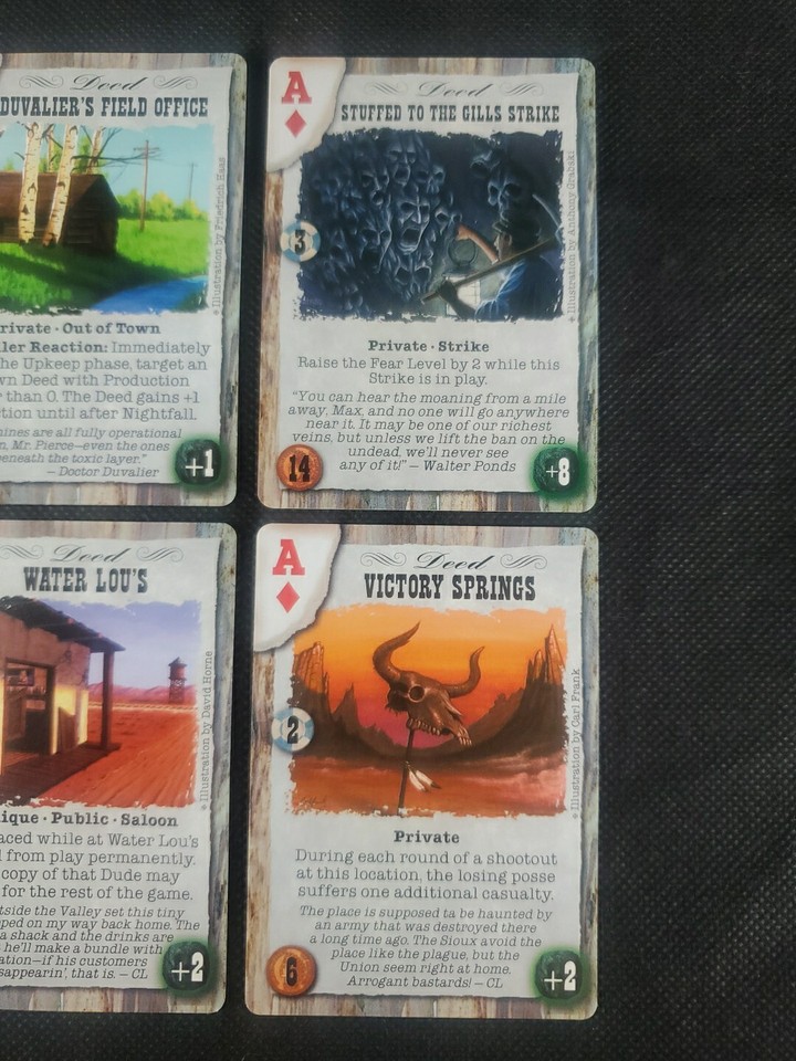 Deadlands Doomtown Boot Hill CCG Card Game Card Lot A Ace's Diamond's ...