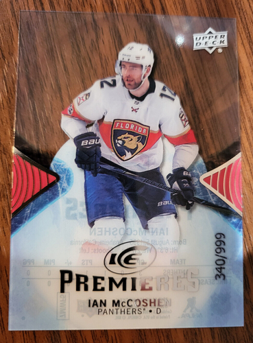 2017-18 Upper Deck UD ICE Hockey Premieres #134 Ian McCoshen Florida ...